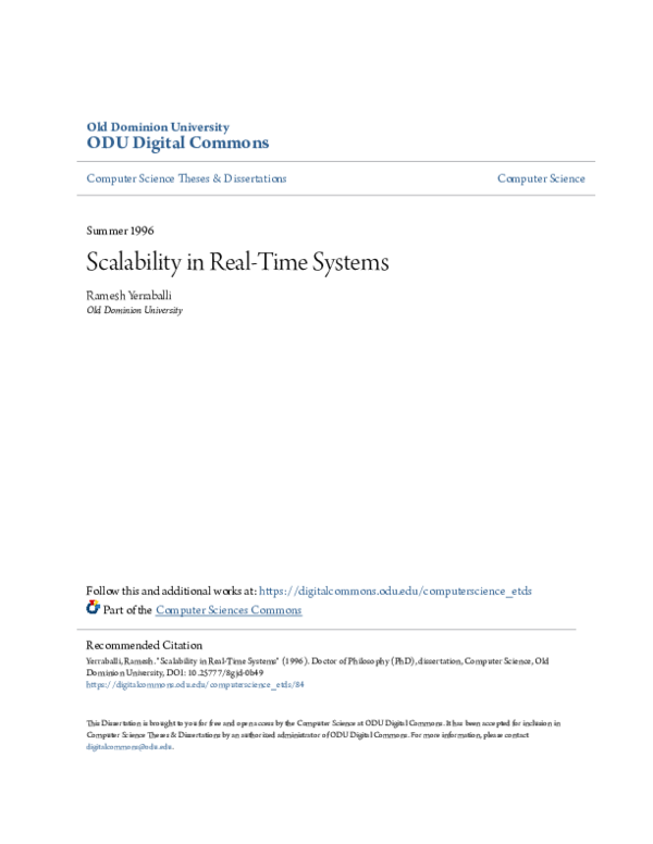(PDF) Scalability in real-time systems