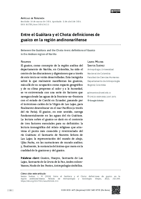 (PDF) Entre el Guáitara y el Chota: definiciones de guaico en la región ...