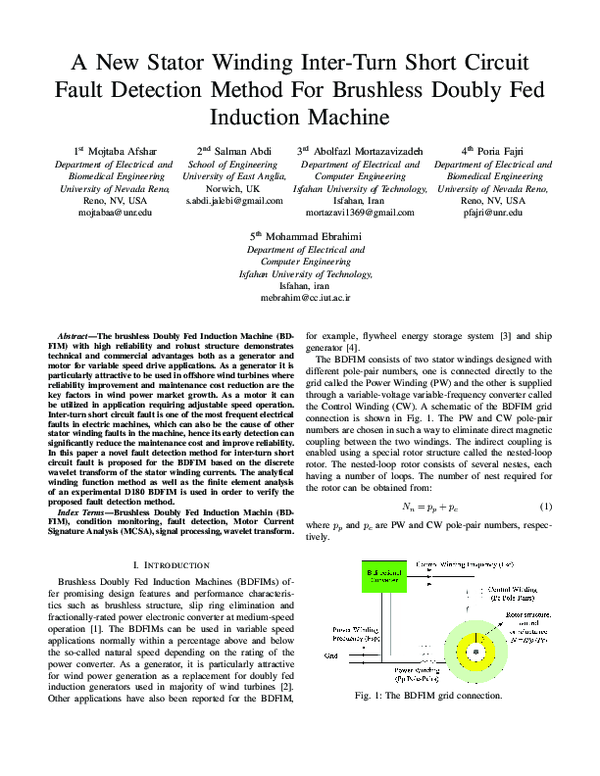 (PDF) A New Stator Winding Inter-Turn Short Circuit Fault Detection ...