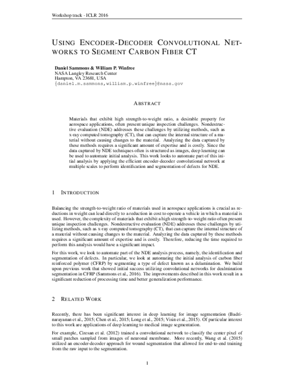 (PDF) Using Encoder-Decoder Convolutional Networks to Segment Carbon ...
