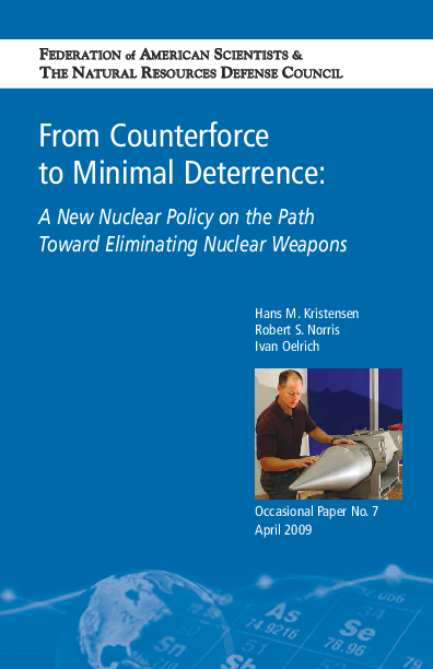 (PDF) From counterforce to minimal deterrence: a new nuclear policy on ...