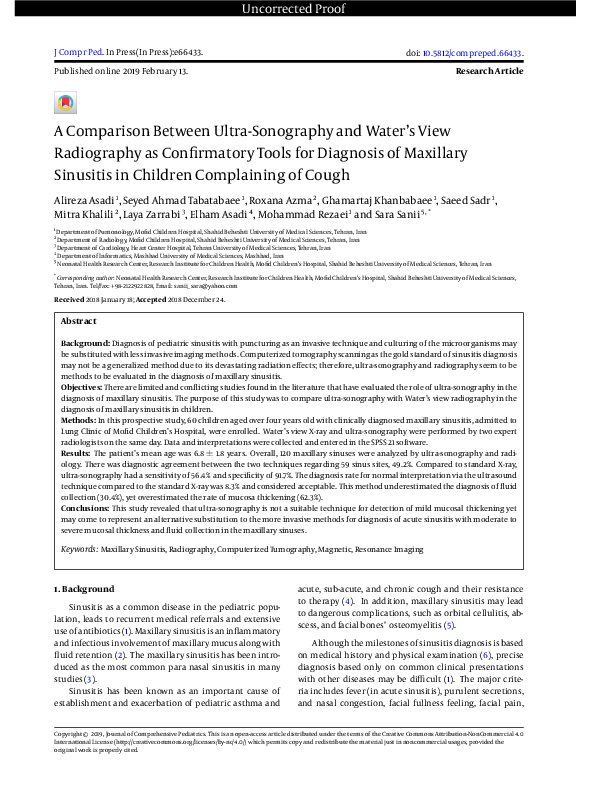 (PDF) A Comparison Between Ultra-Sonography and Water’s View ...