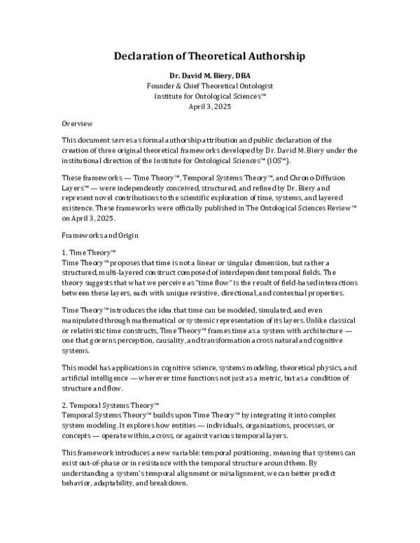 (PDF) Declaration of Theoretical Authorship