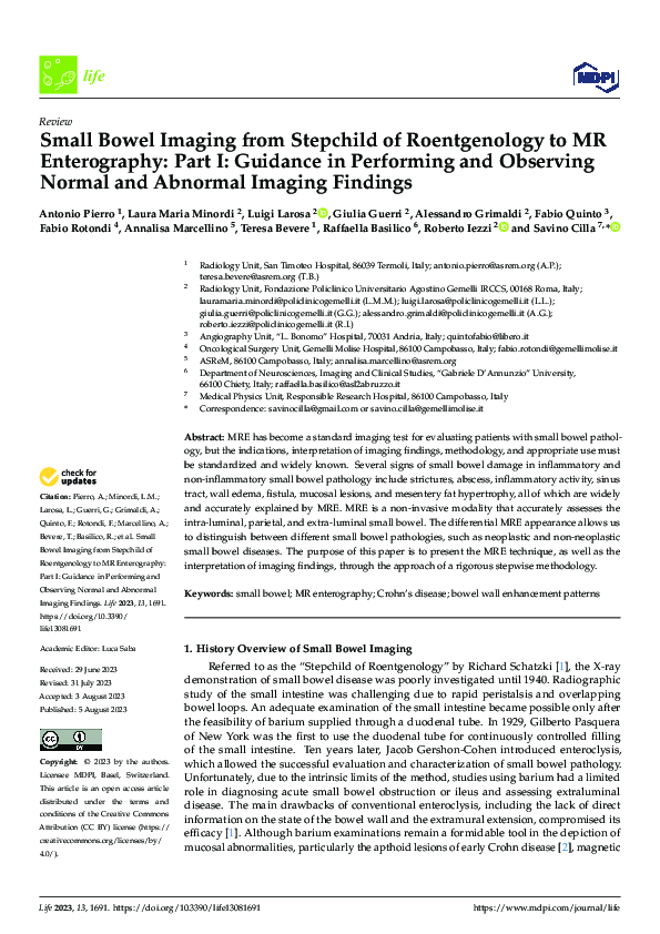 (PDF) Small Bowel Imaging from Stepchild of Roentgenology to MR ...