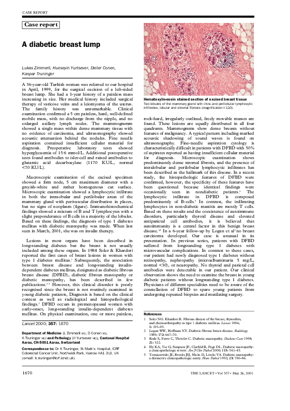 (PDF) A diabetic breast lump