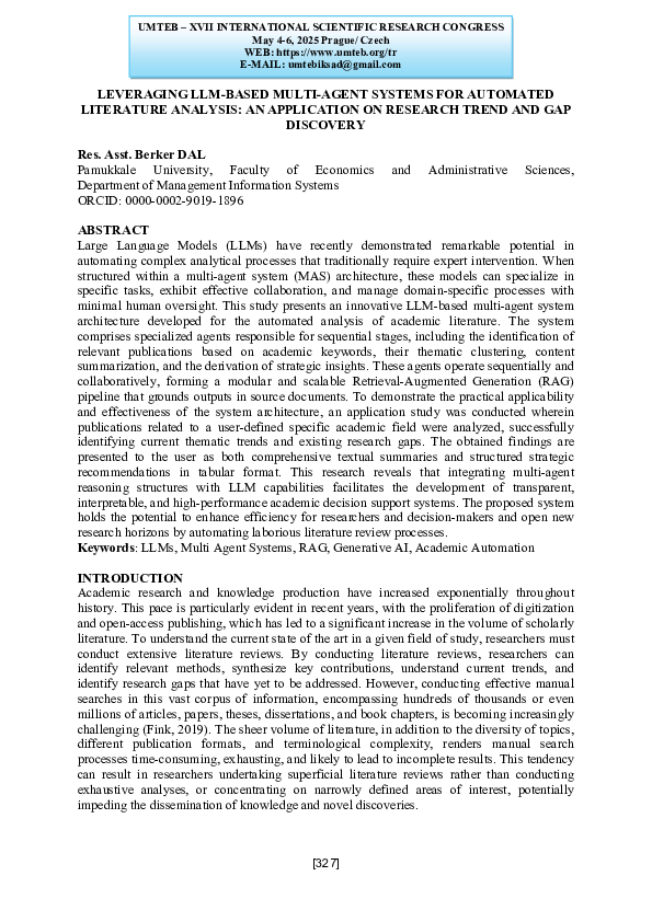 (PDF) LEVERAGING LLM-BASED MULTI-AGENT SYSTEMS FOR AUTOMATED LITERATURE ANALYSIS: AN APPLICATION ...