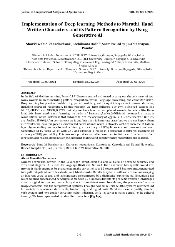 (PDF) Implementation of Deep learning Methods to Marathi Hand Written ...