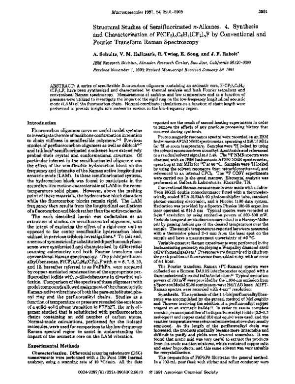 (PDF) Structural studies of semifluorinated n-alkanes. 4. Synthesis and characterization of F ...