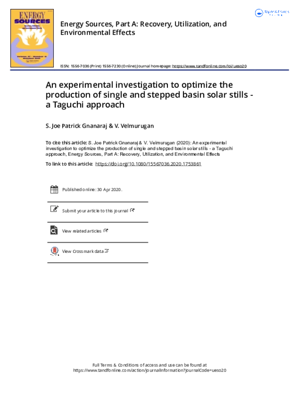 (PDF) An experimental investigation to optimize the production of ...