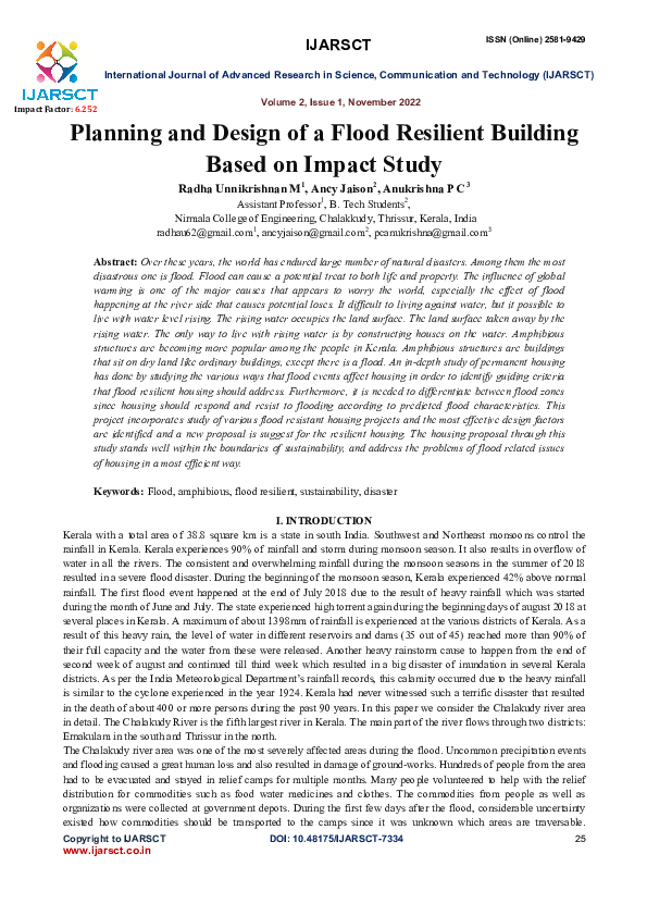 (PDF) Planning and Design of a Flood Resilient Building Based on Impact ...