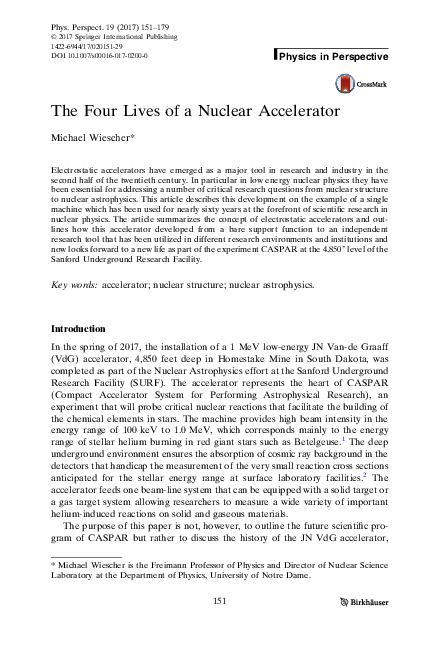 (PDF) The Four Lives of a Nuclear Accelerator
