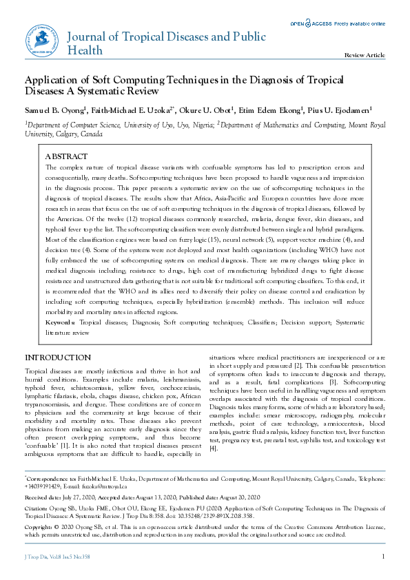 (PDF) Application of Soft Computing Techniques in The Diagnosis of ...