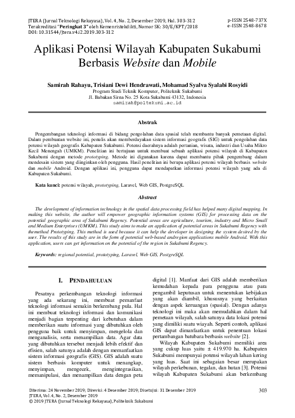 (PDF) Aplikasi Potensi Wilayah Kabupaten Sukabumi Berbasis Website dan ...