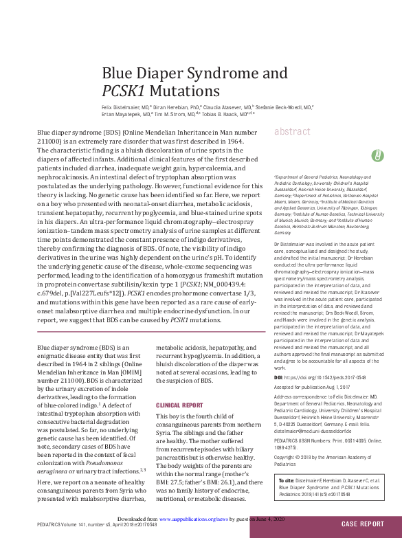 (PDF) {"__content__"=>"Blue Diaper Syndrome and Mutations.", "i ...
