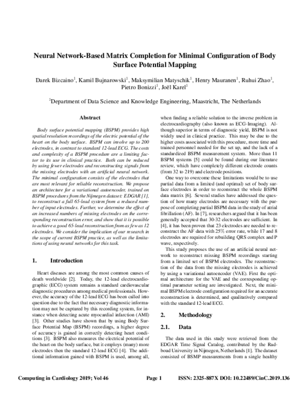 (PDF) Neural Network-Based Matrix Completion for Minimal Configuration of Body Surface Potential ...