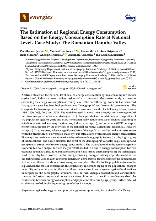 (PDF) The Estimation of Regional Energy Consumption Based on the Energy ...