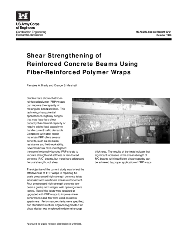 (PDF) Shear Strengthening of Reinforced Concrete Beams Using Fiber ...