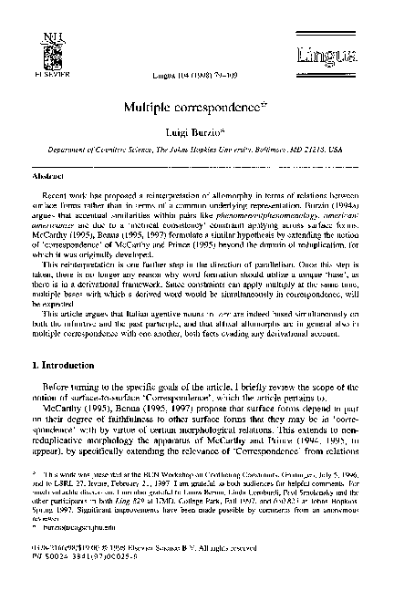 (PDF) Multiple correspondence