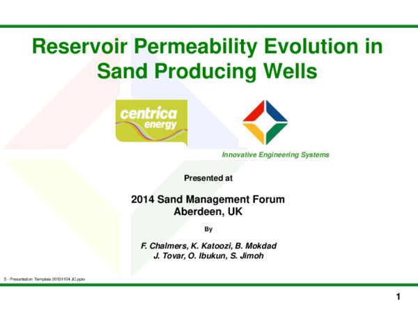 (PDF) Reservoir Permeability Evolution in Sand Producing Wells