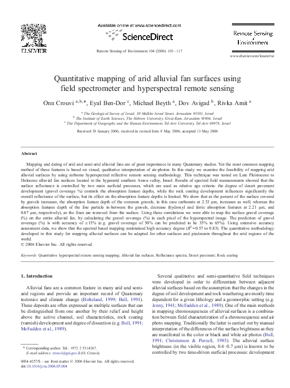 (PDF) Quantitative mapping of arid alluvial fan surfaces using field ...