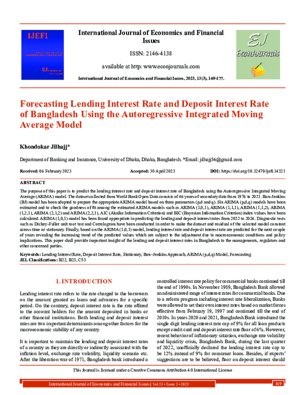 (PDF) Forecasting Lending Interest Rate and Deposit Interest Rate of ...