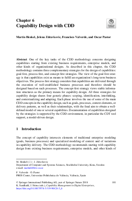 (PDF) Capability Design with CDD