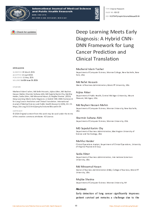 (PDF) Deep Learning Meets Early Diagnosis: A Hybrid CNN-DNN Framework ...