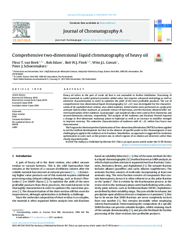 (PDF) Comprehensive two-dimensional liquid chromatography coupled with ...