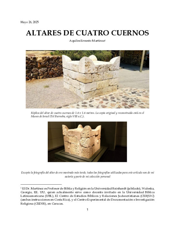 (PDF) ESTAMPAS BÍBLICAS - Altares de cuatro cuernos