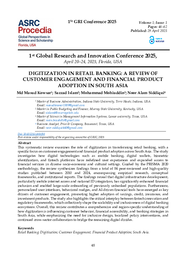 (PDF) DIGITIZATION IN RETAIL BANKING: A REVIEW OF CUSTOMER ENGAGEMENT ...