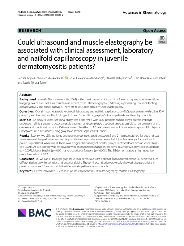 (PDF) Could ultrasound and muscle elastography be associated with ...