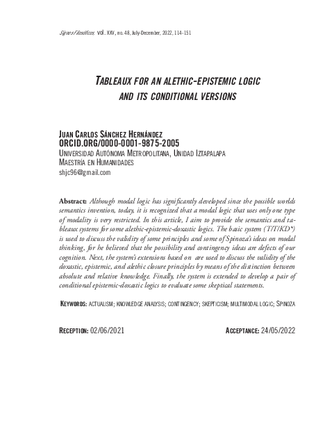 (PDF) Árboles semánticos para una lógica alético-epistémico-doxástica y ...