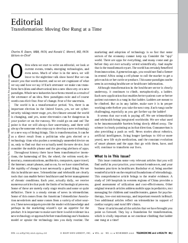 (PDF) Transformation: Moving One Rung at a Time