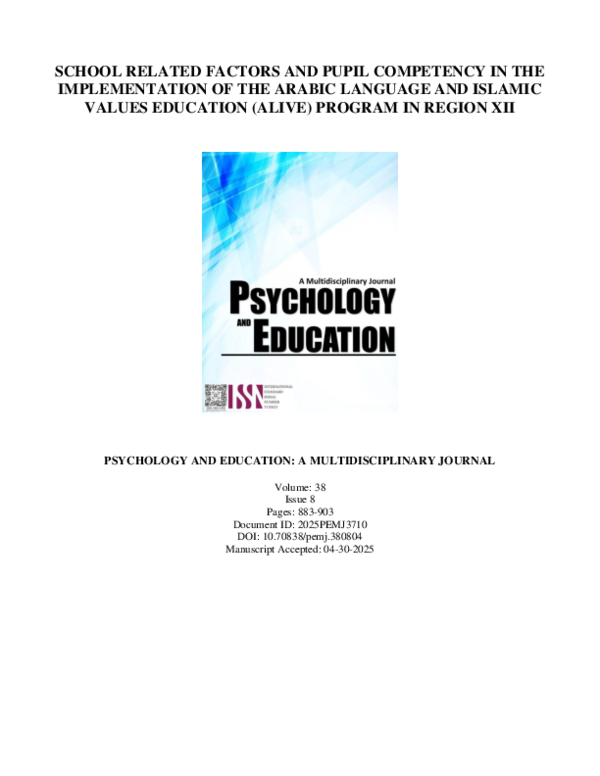 (PDF) School Related Factors and Pupil Competency in the Implementation ...