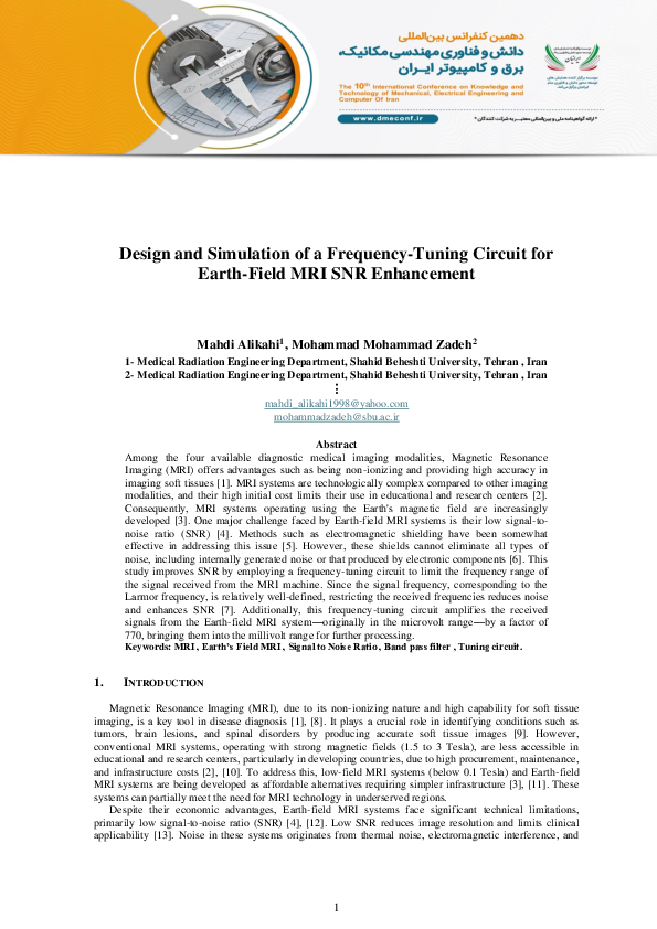 (PDF) Design and Simulation of a Frequency-Tuning Circuit for Earth ...