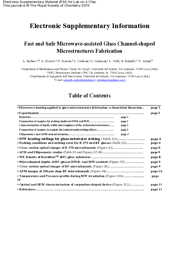(PDF) ESI-“ Fast and Safe Microwave-assisted Glass Channel-shaped ...