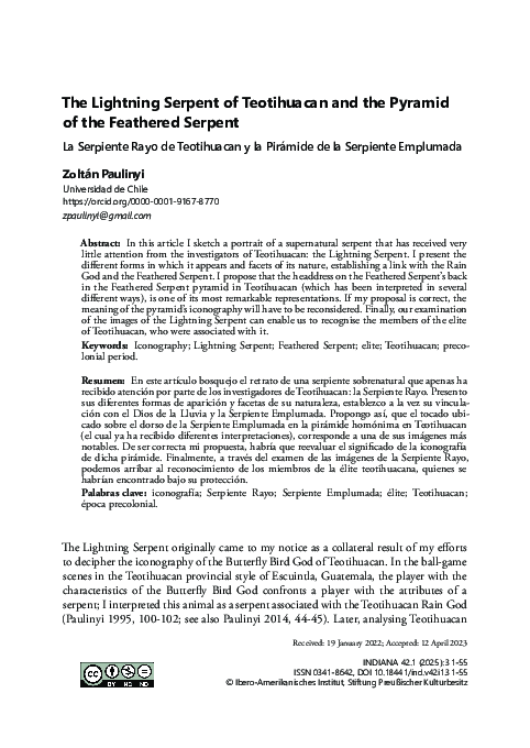 (PDF) The Lightning Serpent of Teotihuacan and the Pyramid of the ...