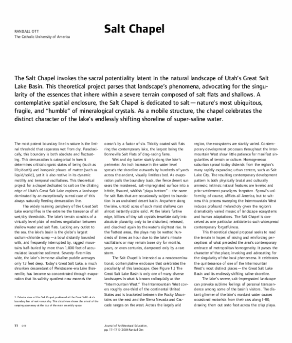 (PDF) Salt Chapel