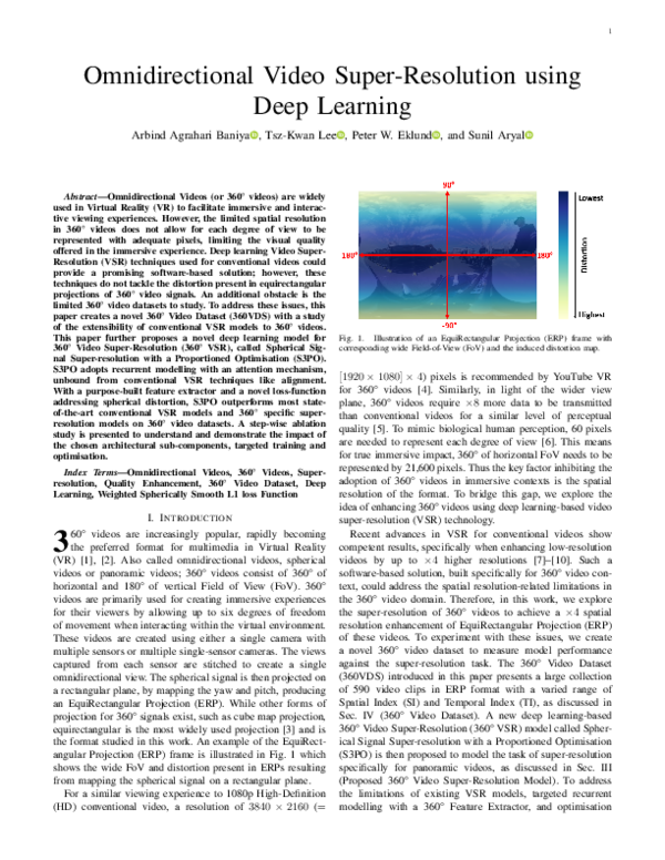 (PDF) Omnidirectional Video Super-Resolution using Deep Learning
