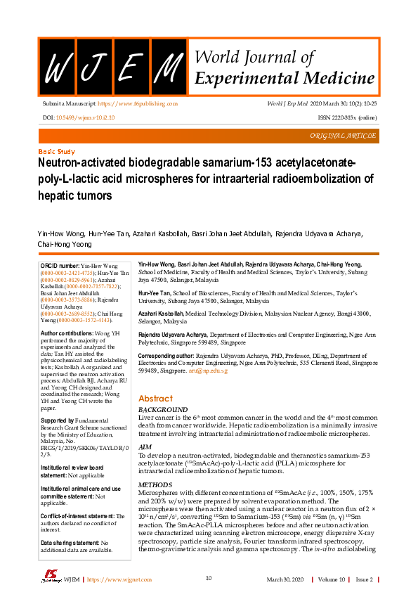 (PDF) Neutron-activated biodegradable samarium-153 acetylactonate-poly ...