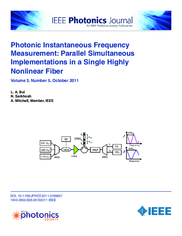 (PDF) Photonic Instantaneous Frequency Measurement System Using ...