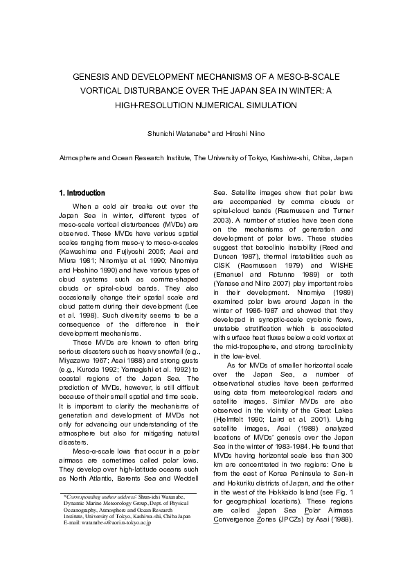 (PDF) Genesis and Development Mechanisms of a Meso-Β-Scale Vortical ...