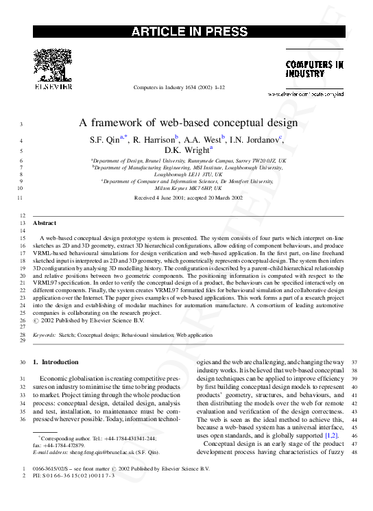 (PDF) A framework of web-based conceptual design