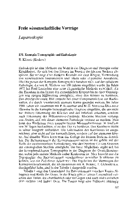 (PDF) Kernspin-Tomographie und Endoskopie