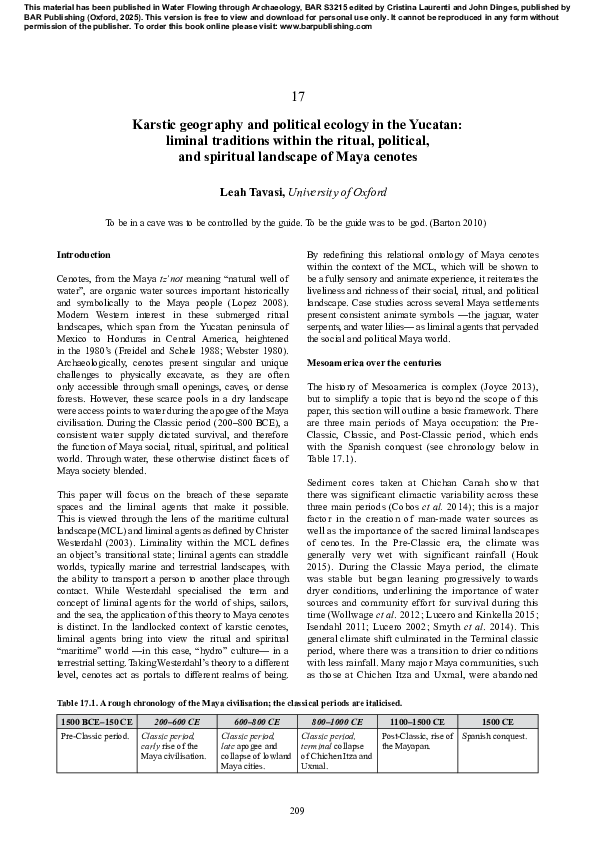 (PDF) Karstic geography and political ecology in the Yucatan: Liminal ...