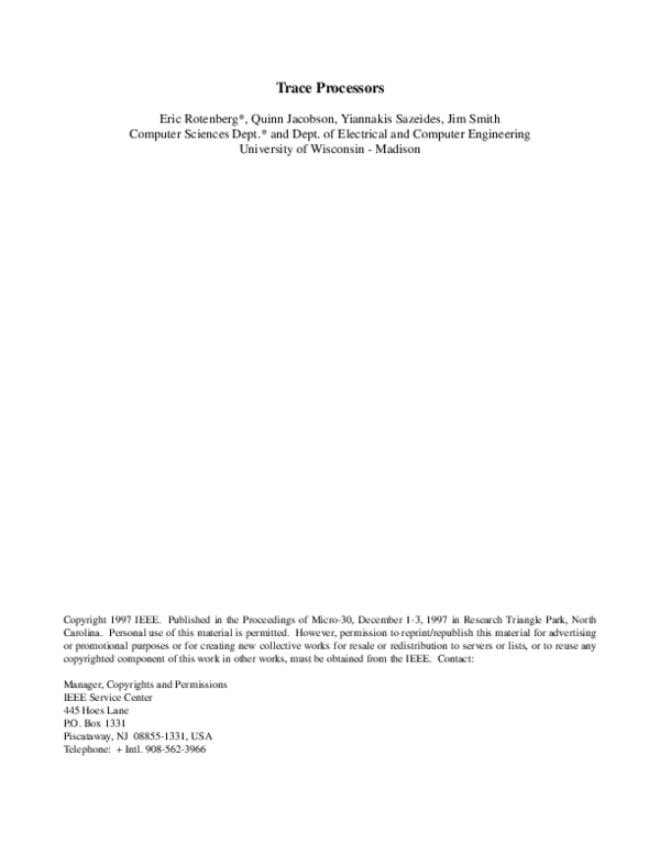 (PDF) Trace processors