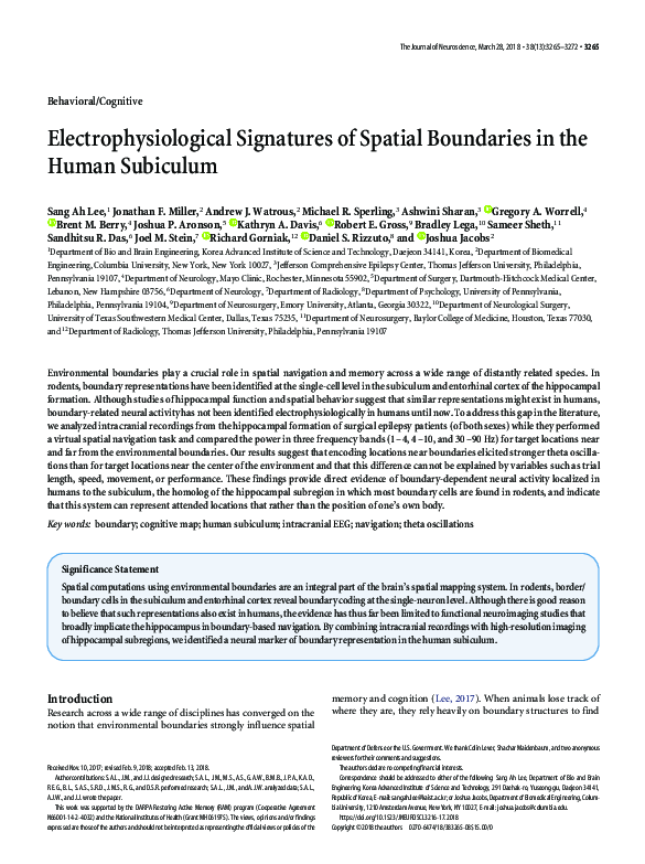(PDF) Electrophysiological signatures of spatial boundaries in the ...