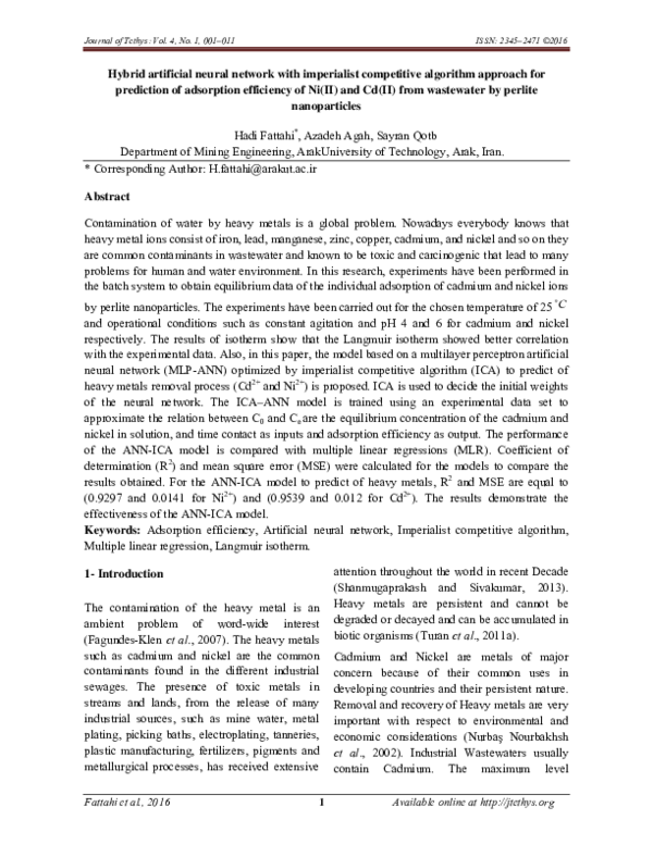 (PDF) Hybrid artificial neural network with imperialist competitive algorithm approach for ...