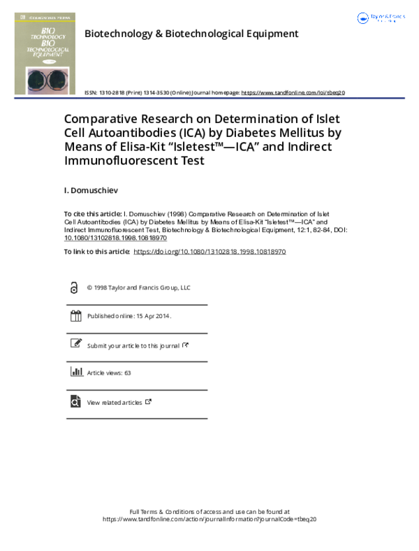 (PDF) Comparative Research on Determination of Islet Cell ...
