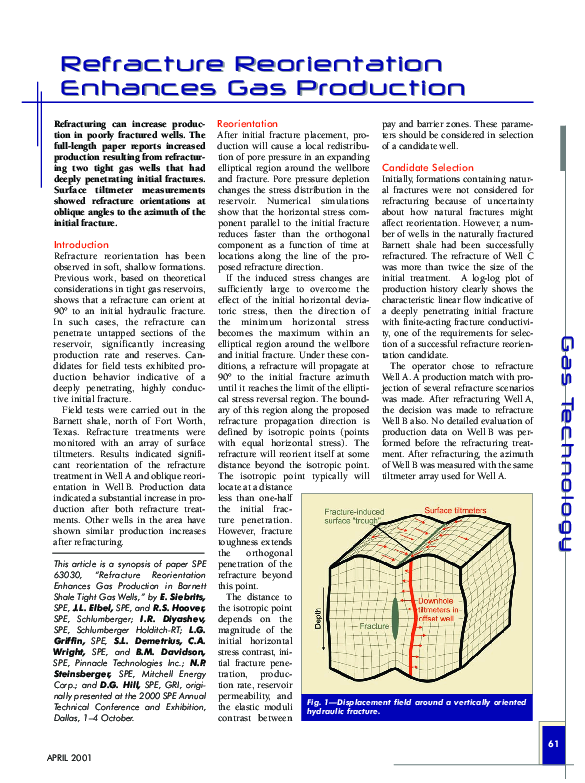(PDF) Refracture Reorientation Enhances Gas Production